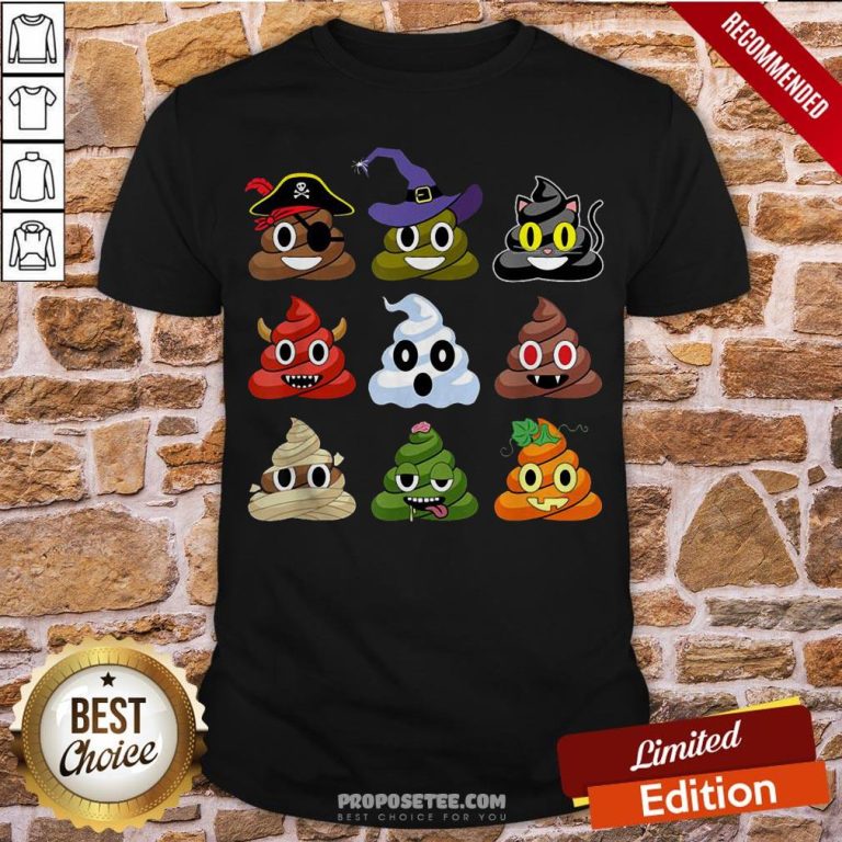 Good Halloween Poop Emojis Shirt - Merchaz