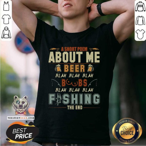 A Short Poem About Me Beer Boobs Fishing Shirt - Merchaz