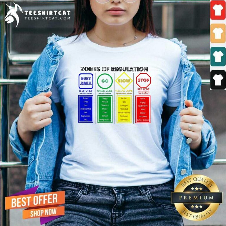 Zones Of Regulation Rest Area Go Slow Stop Shirt - Merchaz